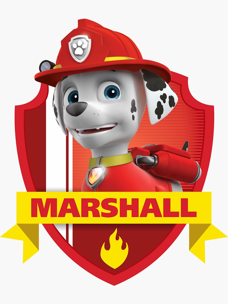 "Marshall Paw Patrol" Sticker for Sale by alanizfabian12 | Redbubble