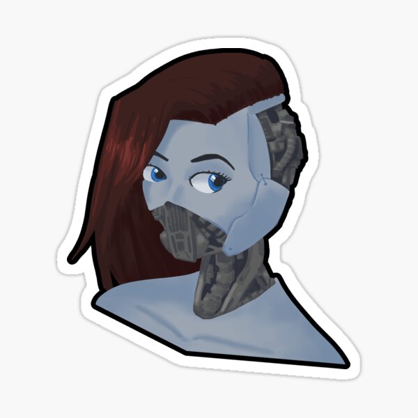 "cyborg " Sticker for Sale by SachaTheHuman | Redbubble