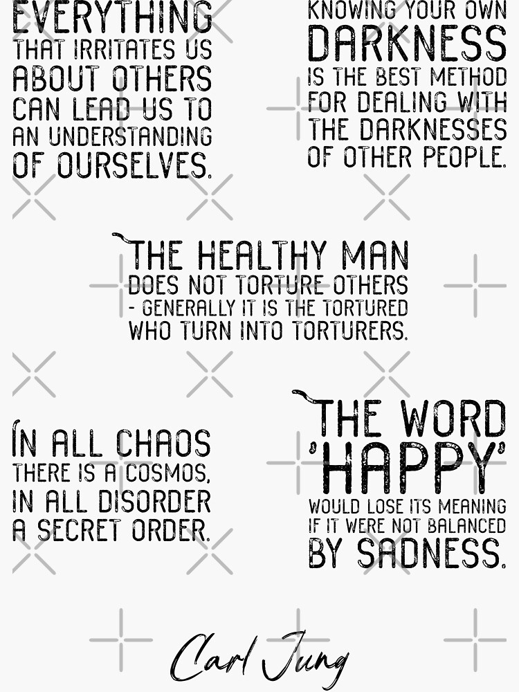 Carl Jung Quotes Bundle 02 Sticker For Sale By Quoteey Redbubble