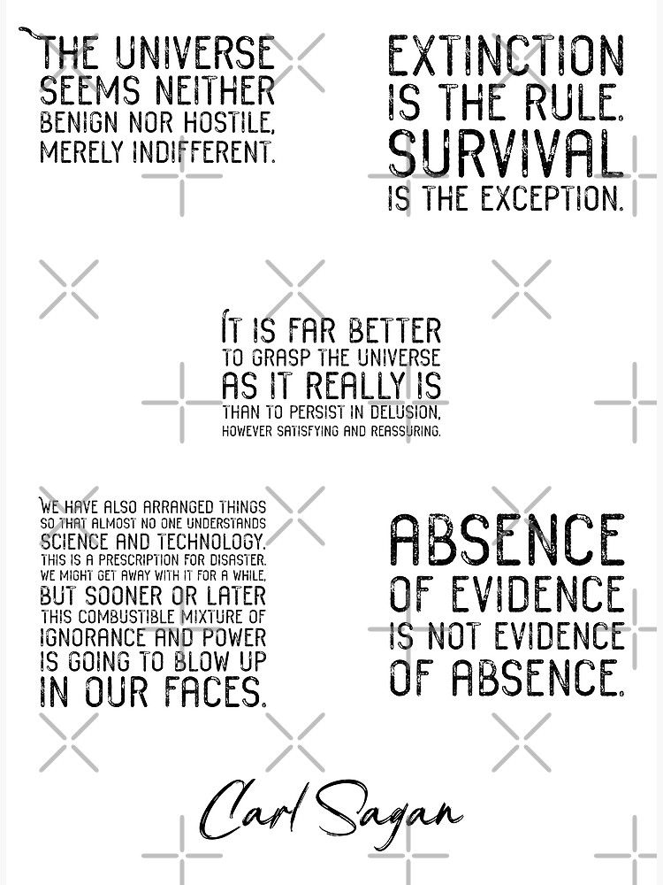 Carl Sagan Quotes Bundle 02 Premium Matte Vertical Poster sold by ...
