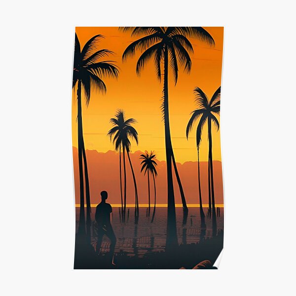 "Coconut Tree Painting" Poster for Sale by Decorative-Arts | Redbubble