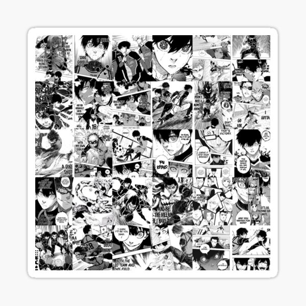 Pegatina «candado azul | Collage de anime» de KyasutoNaito | Redbubble