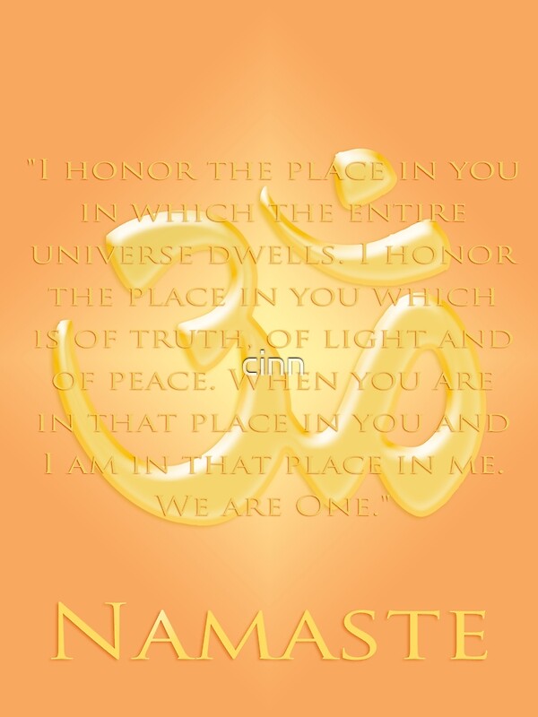"Om or Aum Symbol with Namaste quote" by cinn | Redbubble