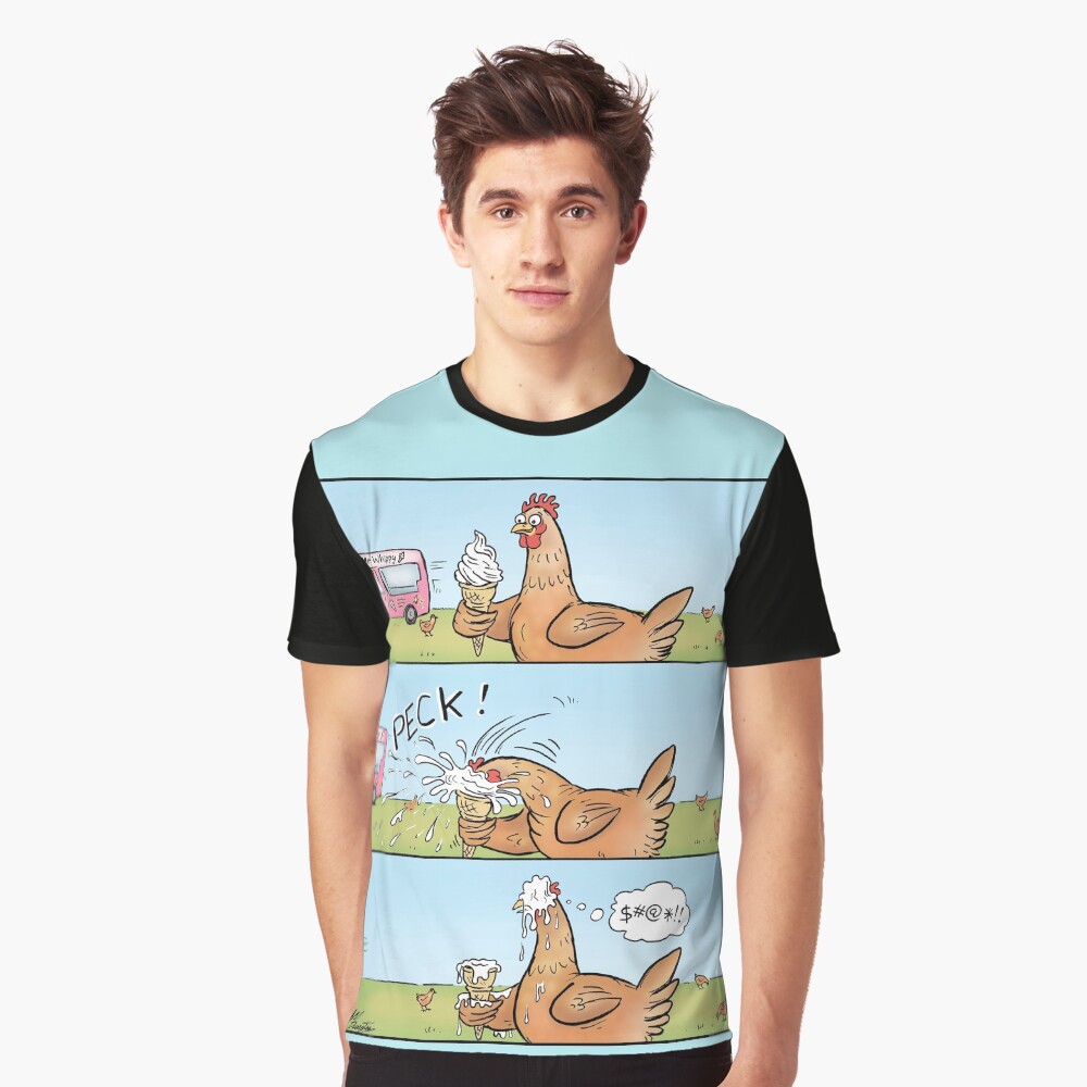 "Chook Enjoying Ice Cream. " Poster for Sale by Jed Dunstan | Redbubble