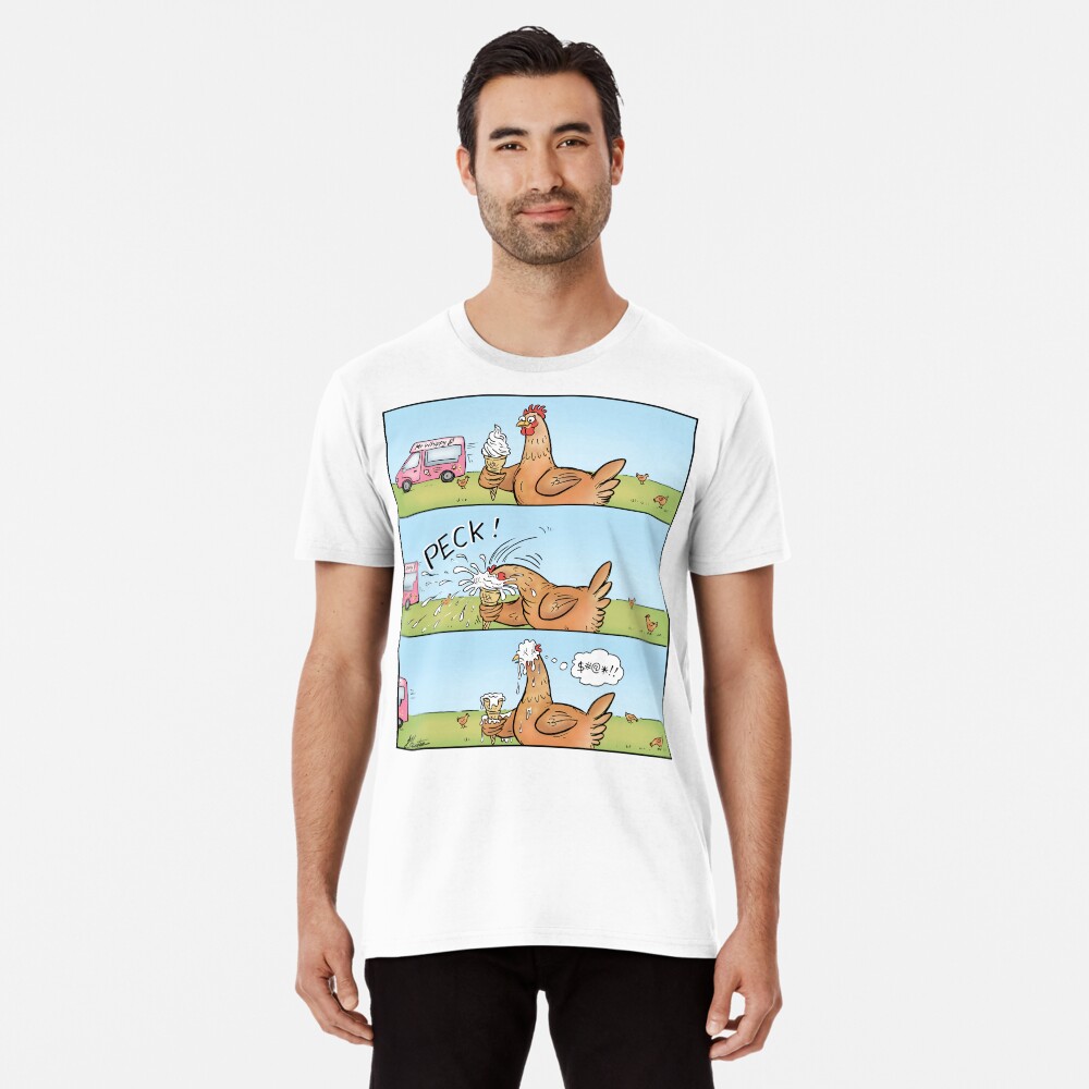 "Chook Enjoying Ice Cream. " Poster for Sale by Jed Dunstan | Redbubble