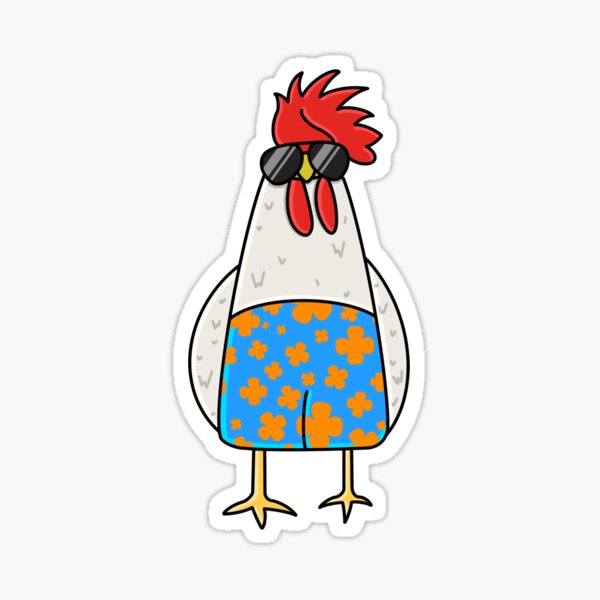 "Beach chicken" Sticker for Sale by TR-Designs26 | Redbubble