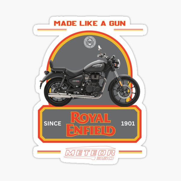 "Graphics Designs Apparel of Royal Enfield Meteor 350" Sticker for Sale ...