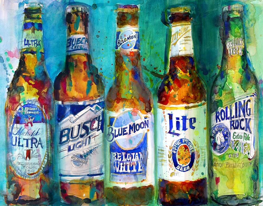 "Favorite Beer Combo" by Dorrie Rifkin | Redbubble