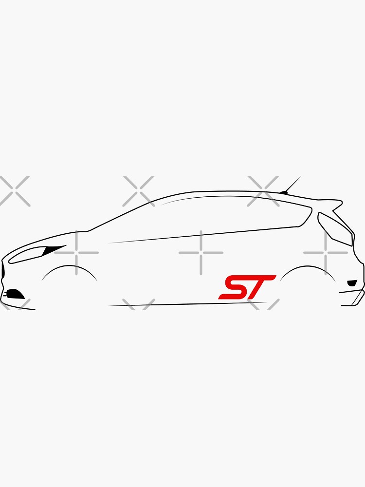 "Ford Fiesta ST Vector" Sticker for Sale by Alice Lavalle | Redbubble