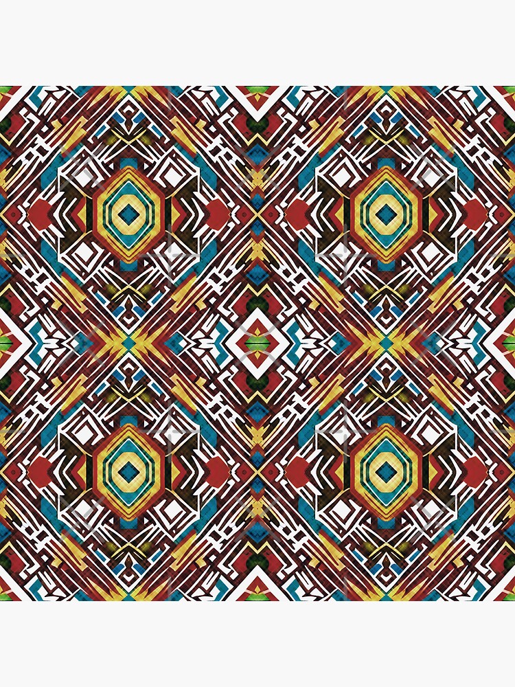 "Traditional Igorot-inspired tribal pattern. Ethnic Multicolor" Sticker ...