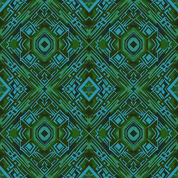 "Traditional Igorot-inspired tribal pattern. Ethnic Dark green" Poster ...