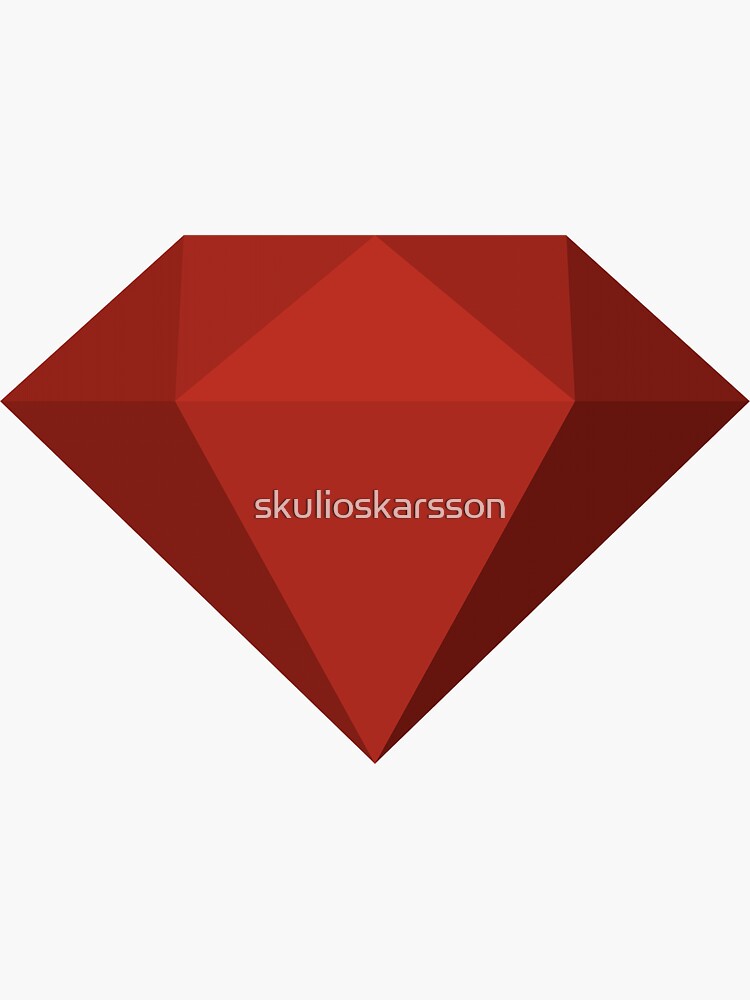 "Ruby Sticker 2.0" Sticker for Sale by skulioskarsson | Redbubble