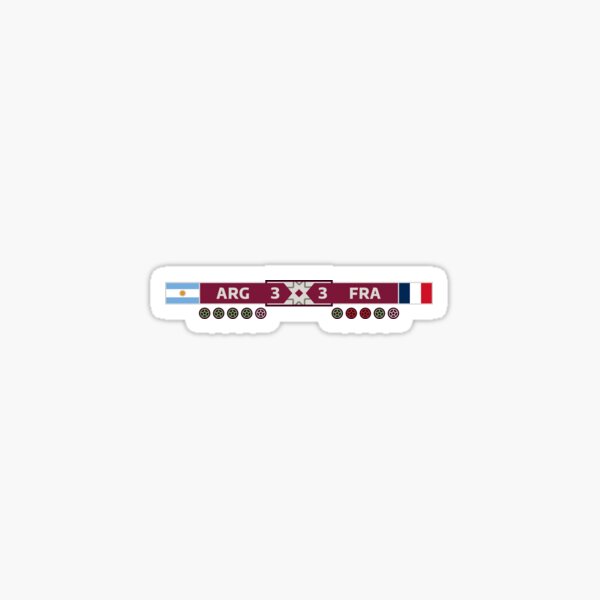 "Argentina vs France The Final Score Card" Sticker for Sale by ...