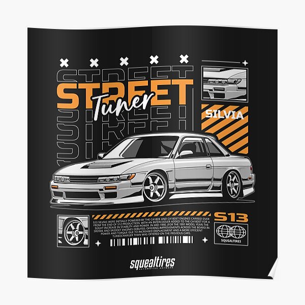 "SILVIA S13 JDM" Poster for Sale by haiproject | Redbubble