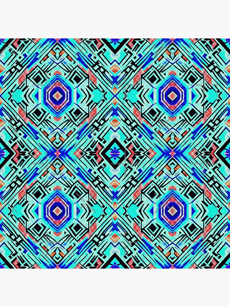 "Traditional Igorot-inspired tribal pattern. Ethnic Multicolor" Sticker ...