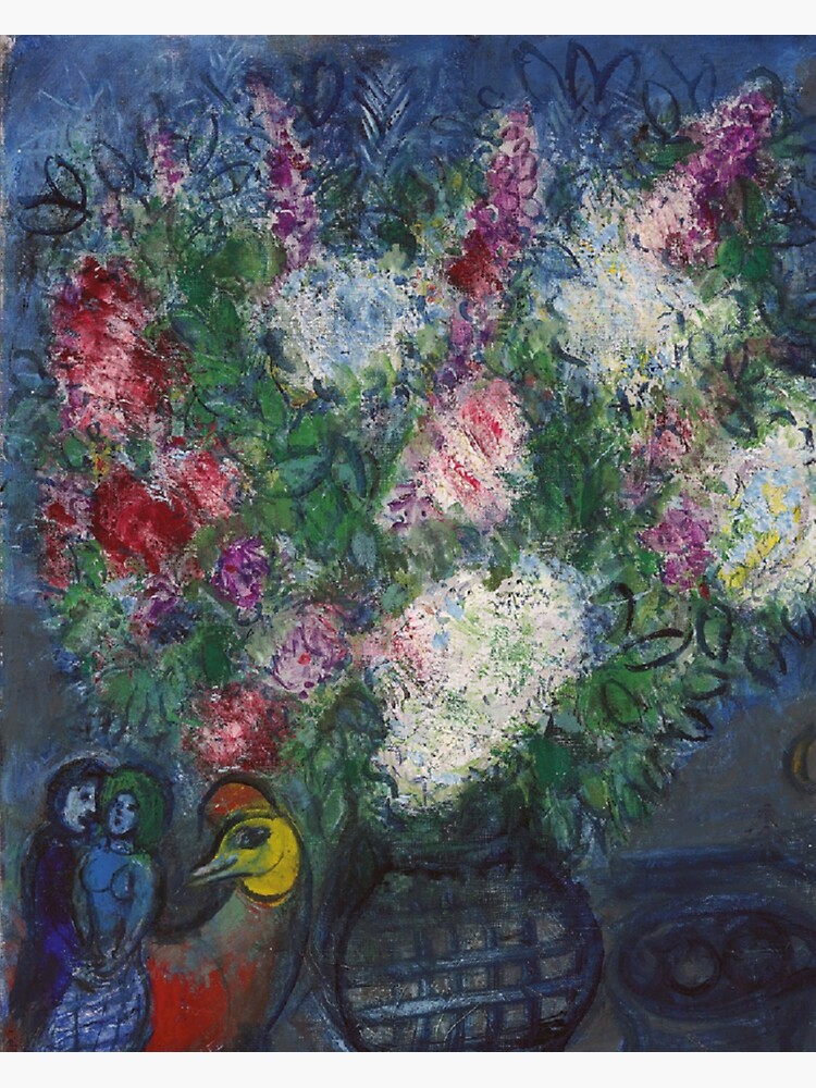 Marc Chagall Exhibition Poster Bouquet Of Flowers Museum Artist