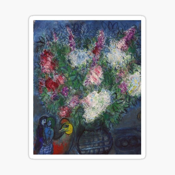Marc Chagall Exhibition Poster Bouquet Of Flowers Museum Artist