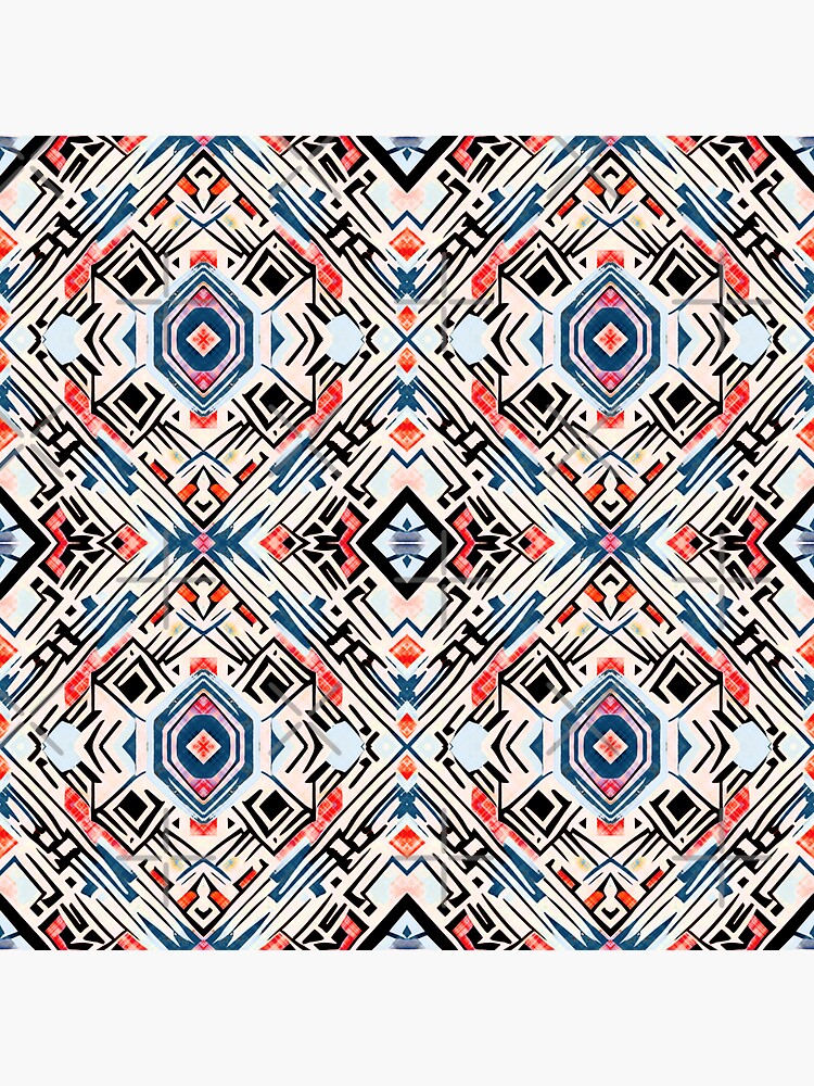"Traditional Igorot-inspired tribal pattern. Ethnic Multicolor" Sticker ...
