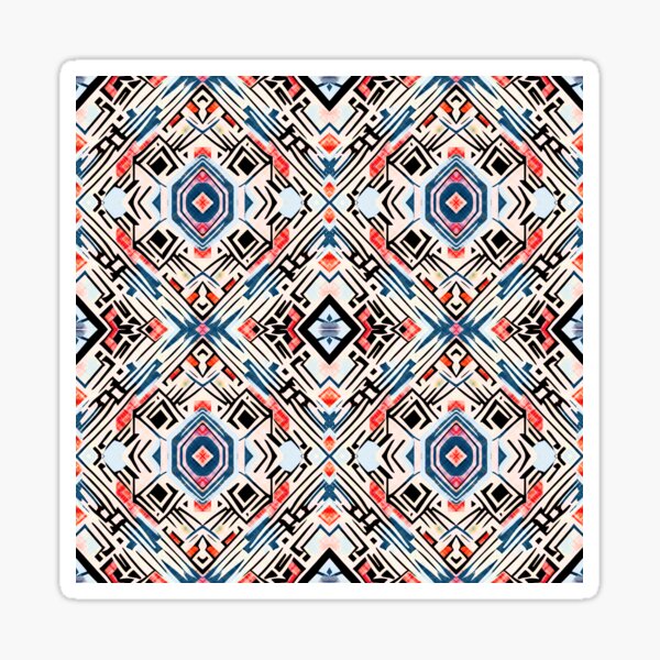 "Traditional Igorot-inspired tribal pattern. Ethnic Multicolor" Sticker ...