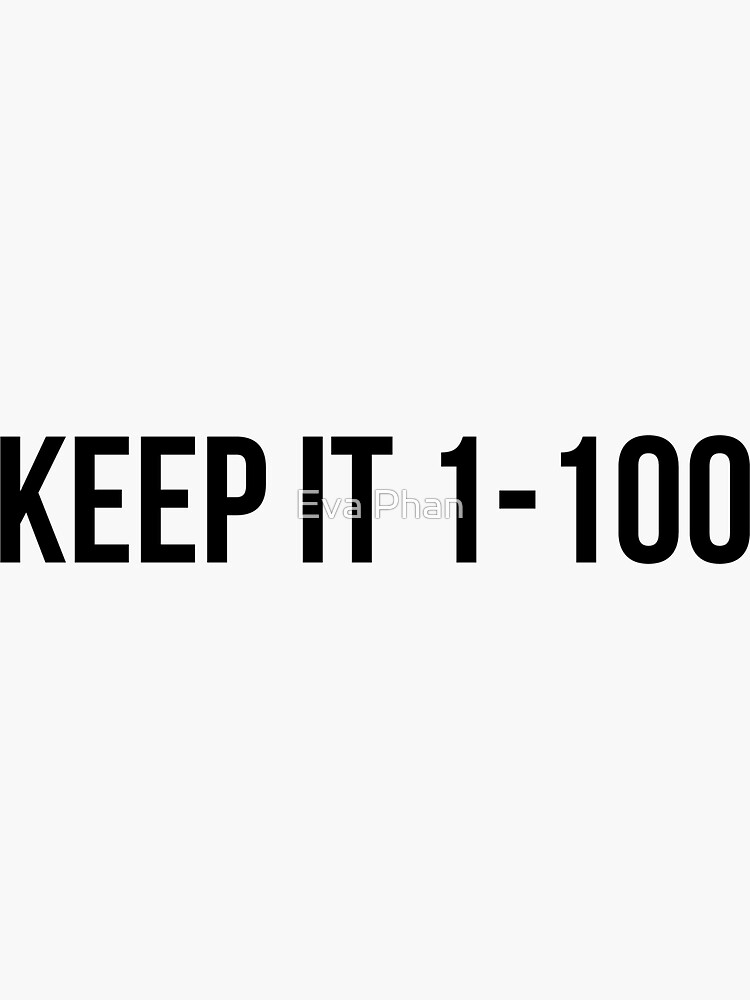 "Speech and Debate NSDA NFL -- Keep it 1-100" Sticker by evaphan ...