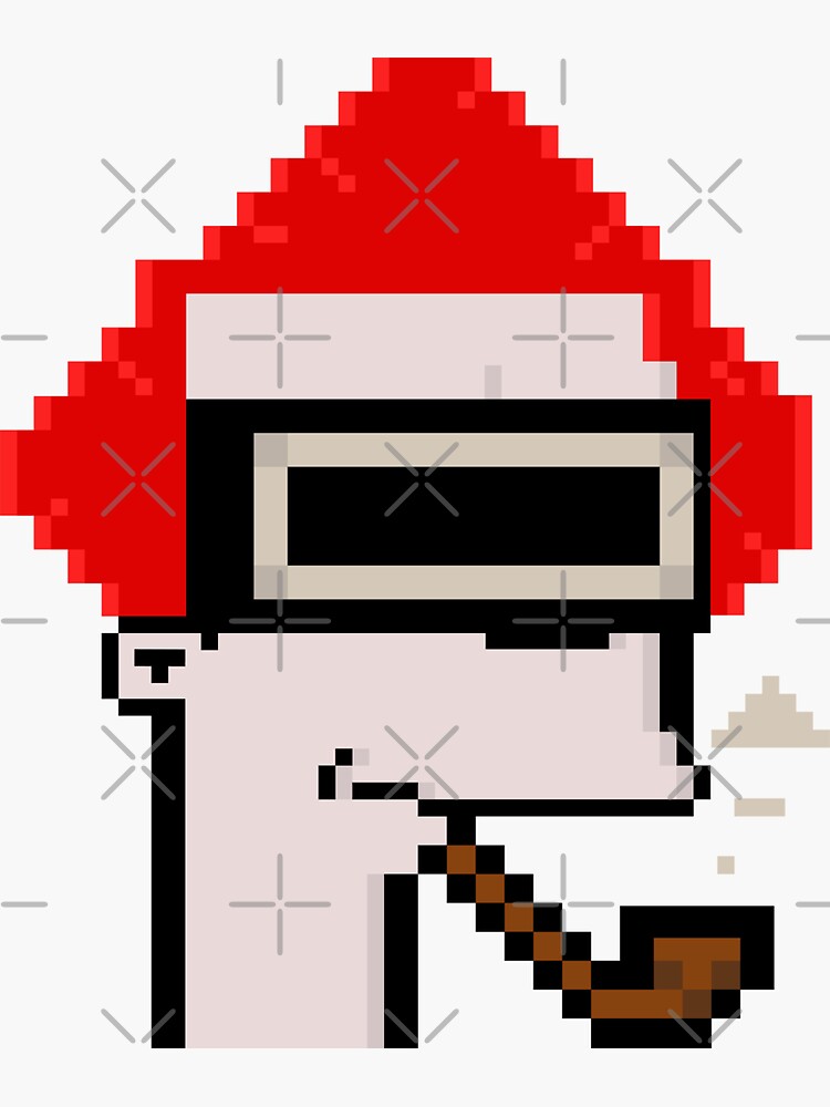Super Punks Club 184 Funny Shirt Pixel Art Punk Sticker For Sale By Superpunksclub