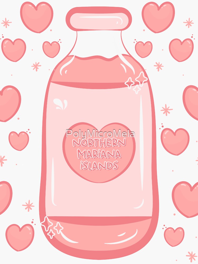 "Cute strawberry milk Northern Mariana Islands" Sticker for Sale by ...