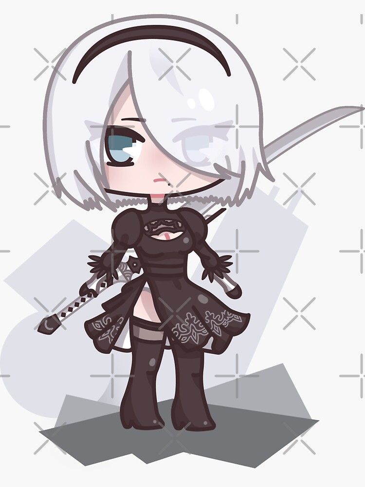 "2B Chibi" Sticker for Sale by nekunee | Redbubble
