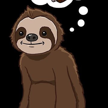 "Sloth thinking about eating Barbecue Ribs" Sticker for Sale by jonmlam ...