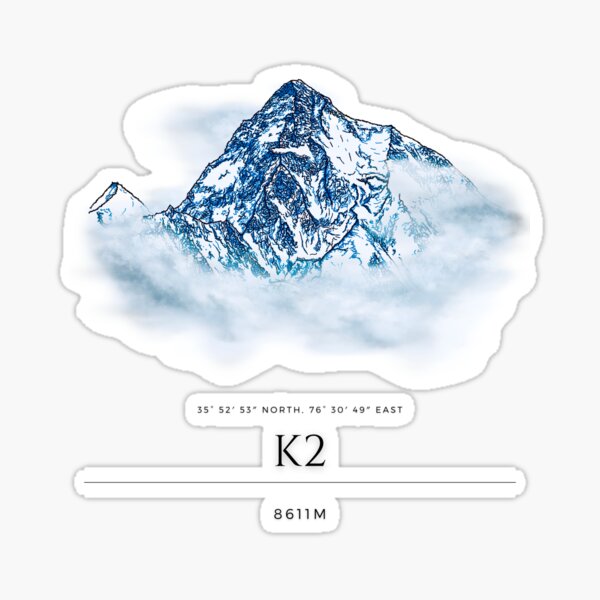 "K2" Sticker by alex-mountains | Redbubble
