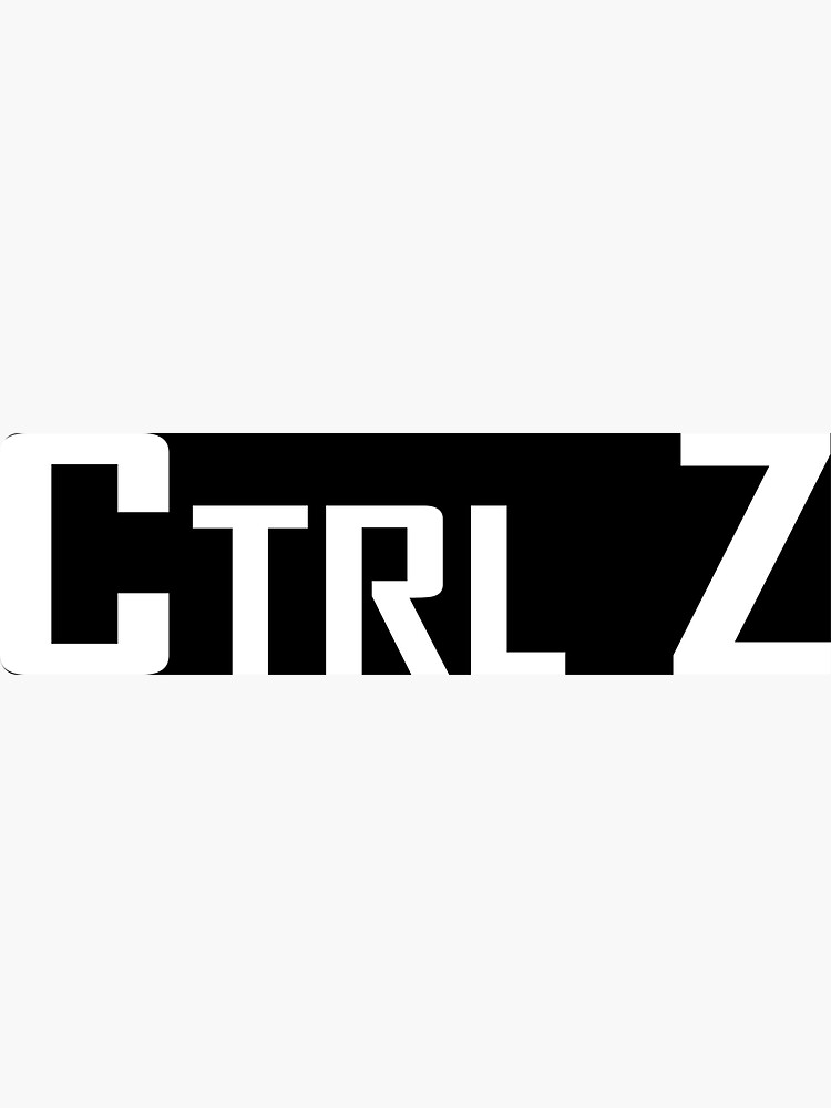 "Ctrl Z" Sticker for Sale by PrintDesign-Hub | Redbubble