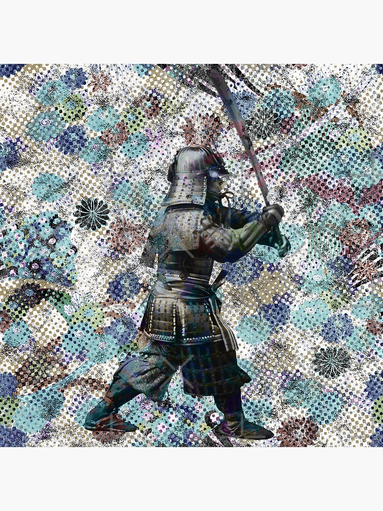"Japanese Samurai Statue Collage Art 92" Sticker for Sale by japanquipo ...