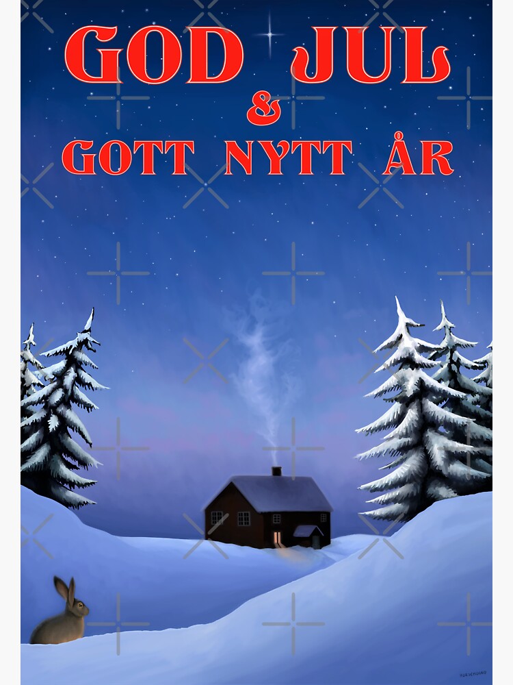 "Julnatt" Sticker for Sale by Horsehound | Redbubble