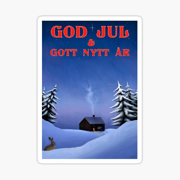 "Julnatt" Sticker for Sale by Horsehound | Redbubble