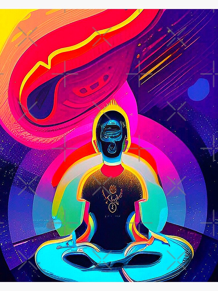 "Trippy meditation starseed alien humanoid" Sticker for Sale by Neo ...