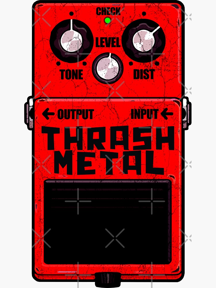 "Thrash Metal Stompbox" Sticker for Sale by SuperDankStore | Redbubble
