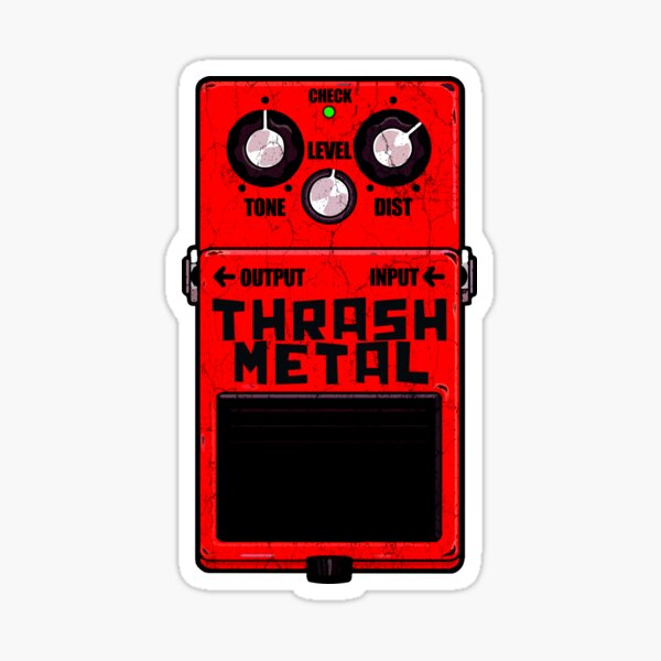"Thrash Metal Stompbox" Sticker for Sale by SuperDankStore | Redbubble