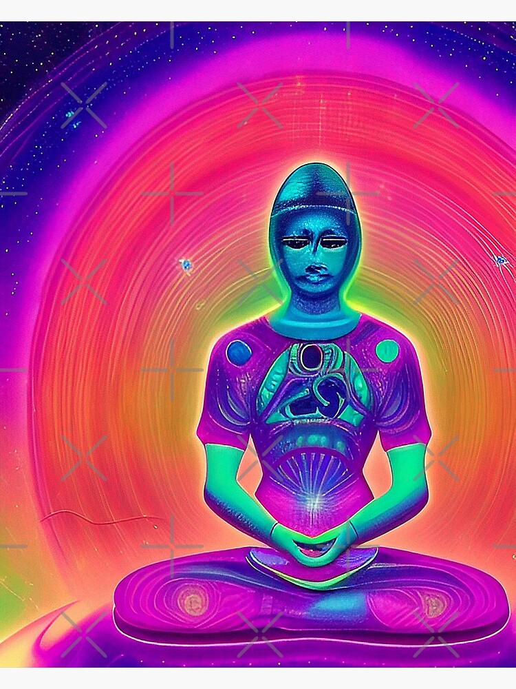 "Trippy meditation starseed alien humanoid" Sticker for Sale by Neo ...