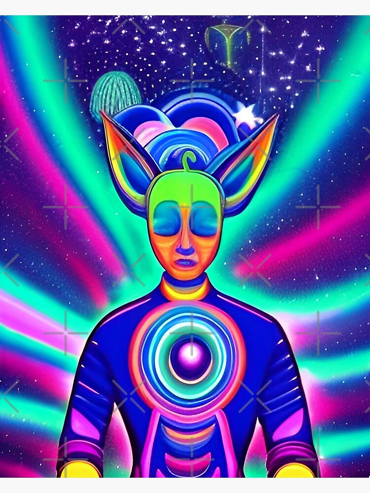 "Trippy meditation starseed alien humanoid" Sticker for Sale by Neo ...