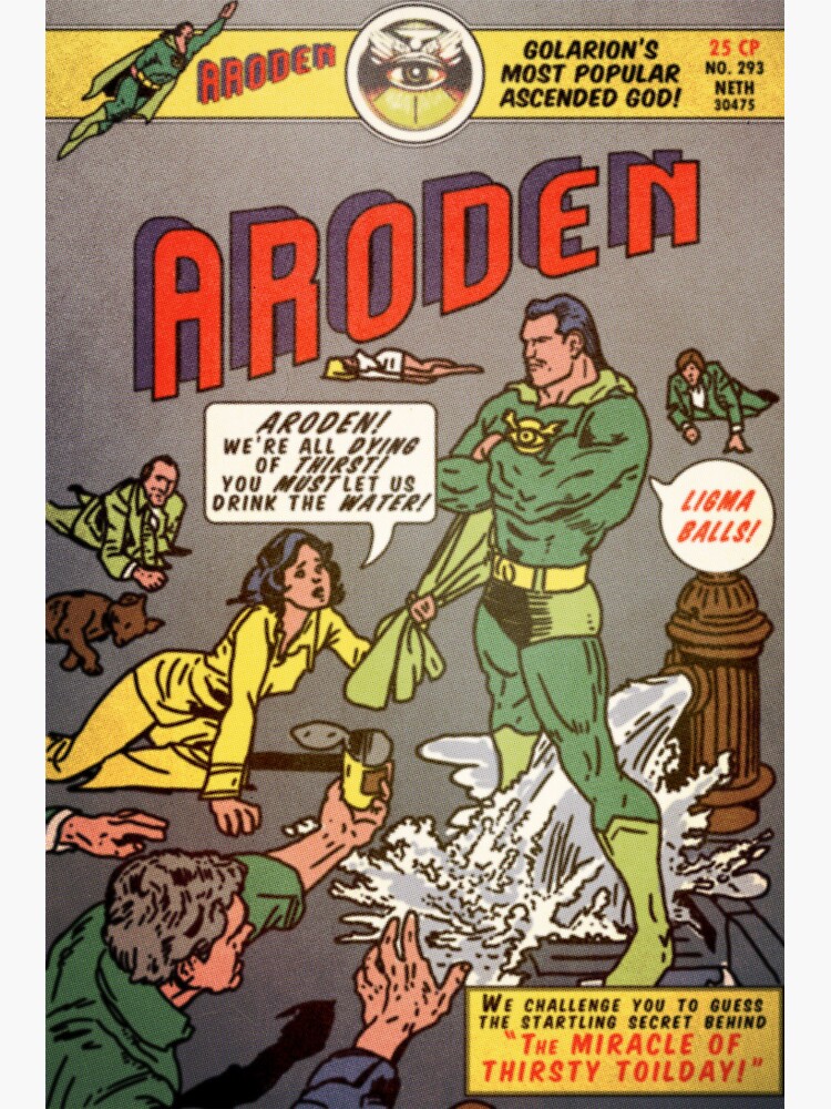 "Aroden Comic" Sticker for Sale by GameRaccoon | Redbubble