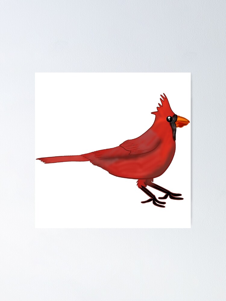 "Red Cardinal" Poster for Sale by 1Lilith-Green1 | Redbubble