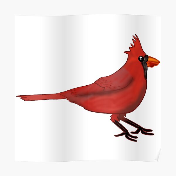 "Red Cardinal" Poster for Sale by 1Lilith-Green1 | Redbubble