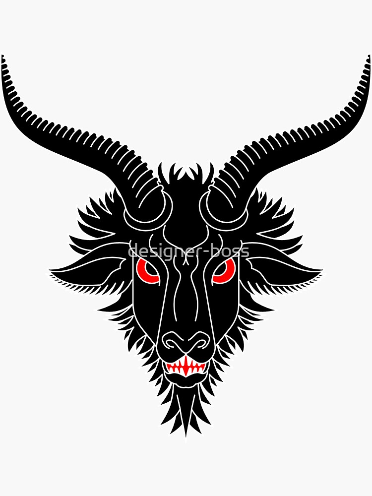 "goat simulator scary" Sticker for Sale by designer-boss | Redbubble