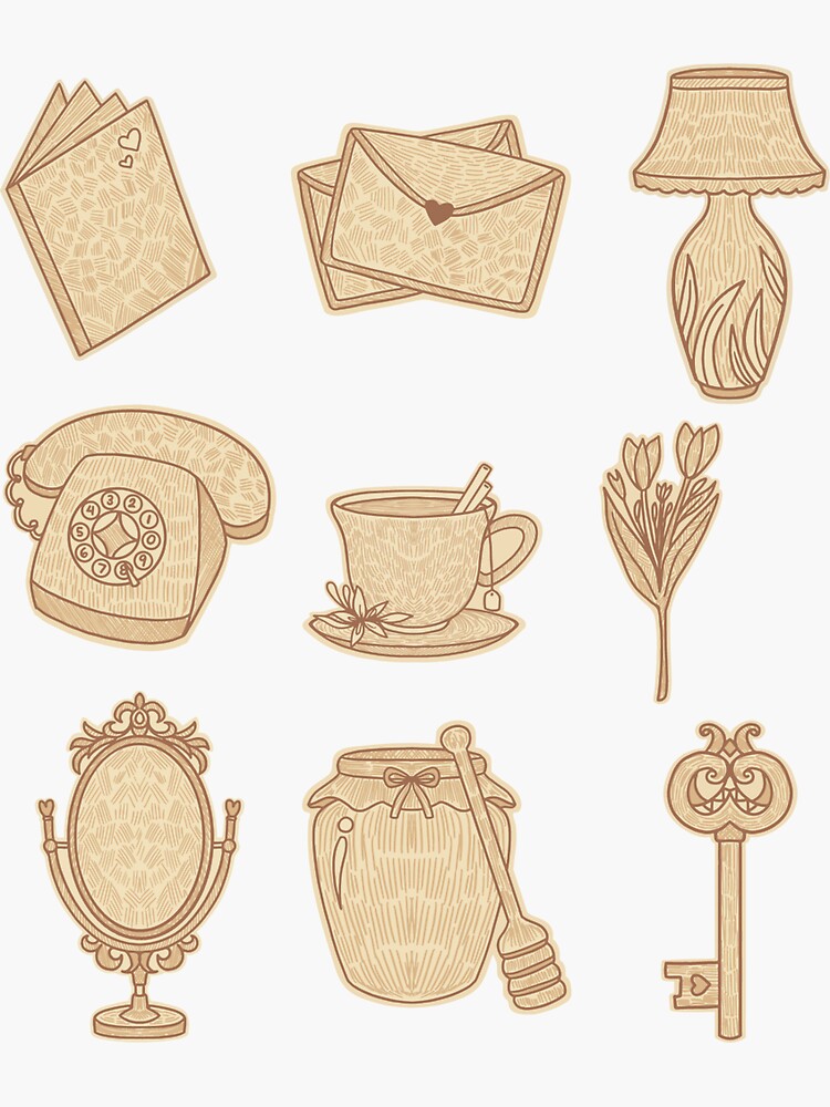 "aesthetic vintage stickers " Sticker for Sale by aesthetic-land ...