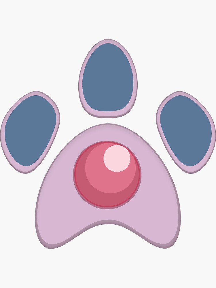 "Espeon Pawprint" Sticker for Sale by galaxydaydreams | Redbubble