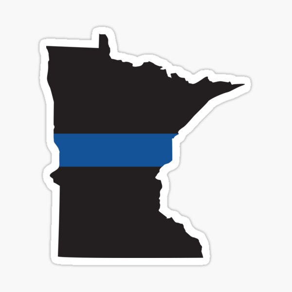 "Thin Blue Line Minnesota Left Chest" Sticker for Sale by MikesTeez ...