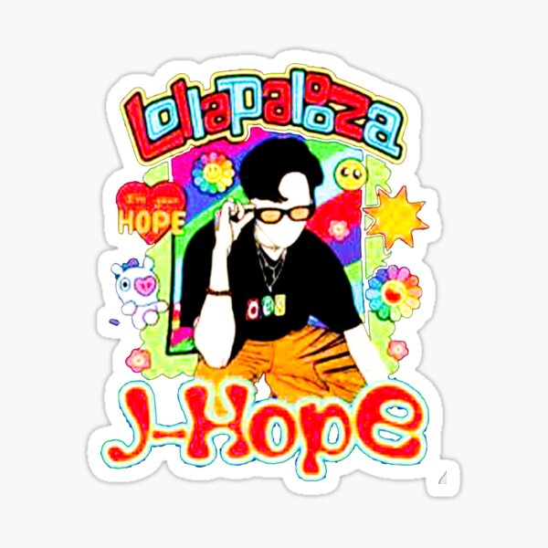 "J Hope Lollapalooza" Sticker for Sale by shopJuJic | Redbubble