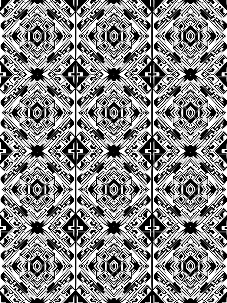 "Traditional Igorot-inspired tribal pattern. Ethnic Black and white" T ...
