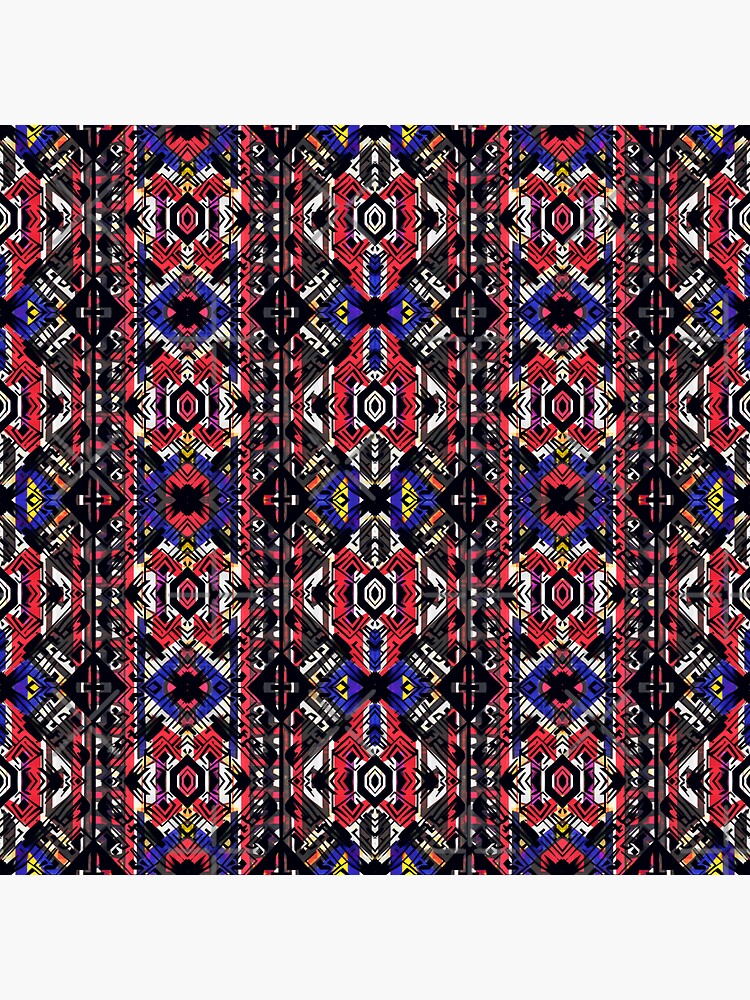 "Traditional Igorot-inspired tribal pattern. Ethnic Multicolor" Sticker ...