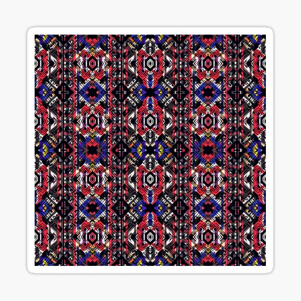 "Traditional Igorot-inspired tribal pattern. Ethnic Multicolor" Sticker ...