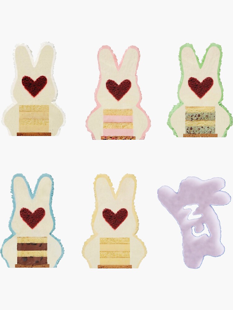 "New Jeans bunny cake sticker pack" Sticker for Sale by fanboy000 ...